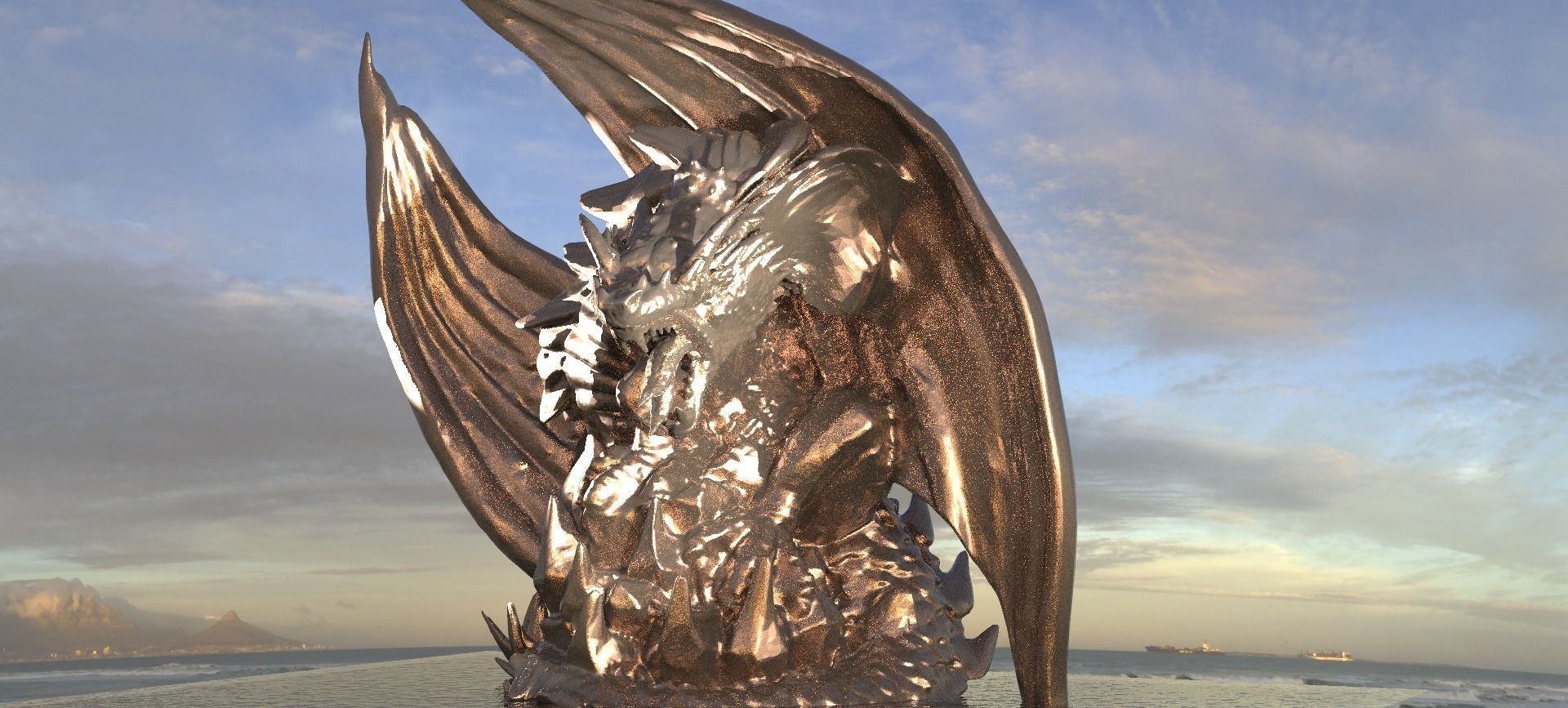Dragon Monolith statue 3 3D model | CGTrader