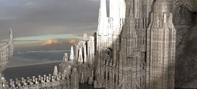 Dragon Monolith Bridge kitbash 4 3D model | CGTrader