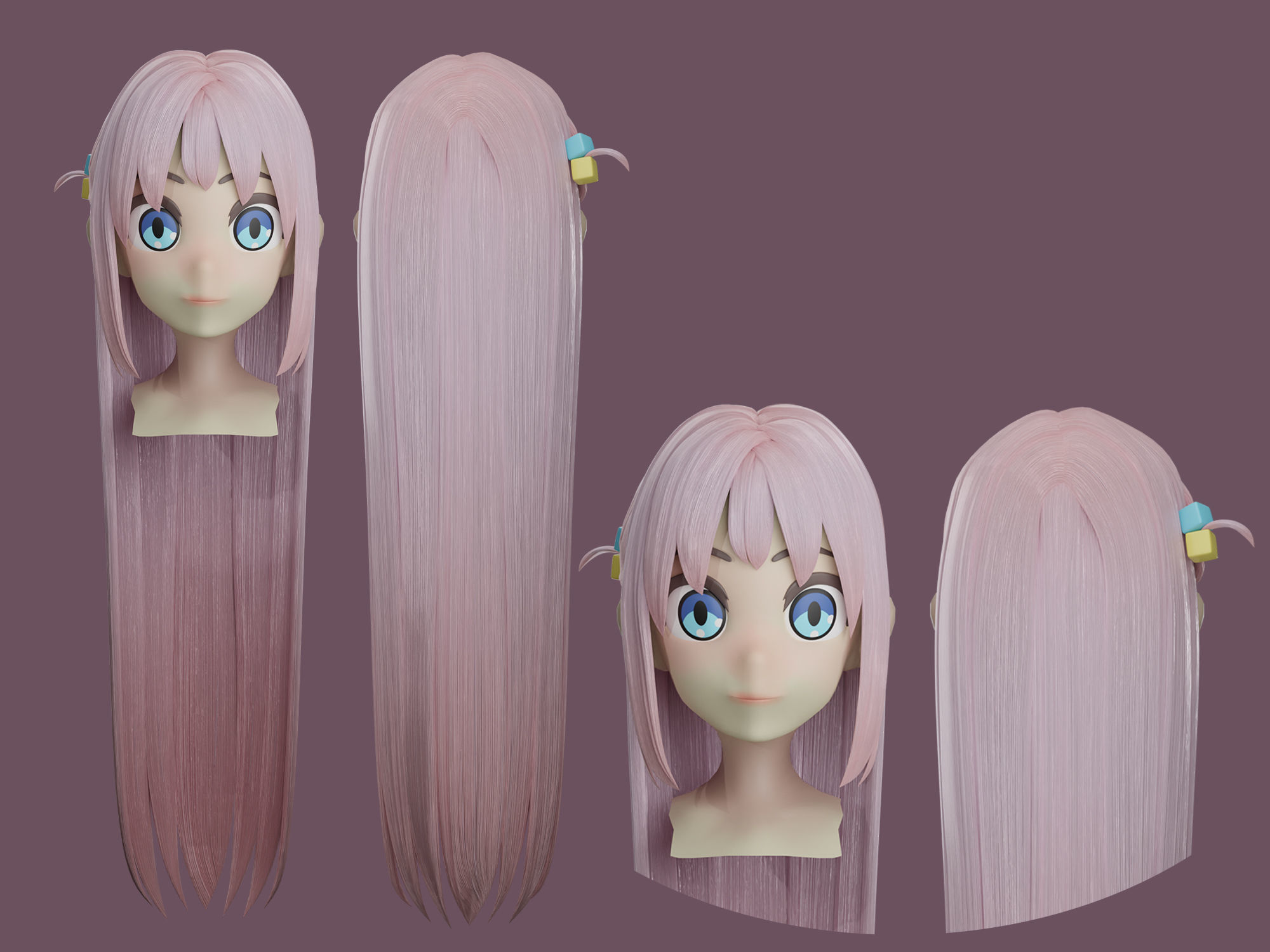 3D Character Hair Gotou Hitori Bocchi the rock 3D model | CGTrader