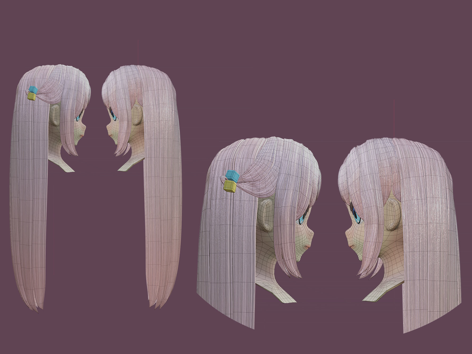 3D Character Hair Gotou Hitori Bocchi the rock 3D model | CGTrader
