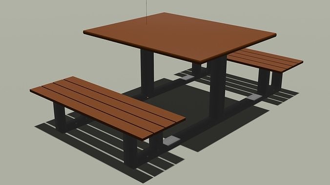 3D model Picnic Table VR / AR / low-poly | CGTrader