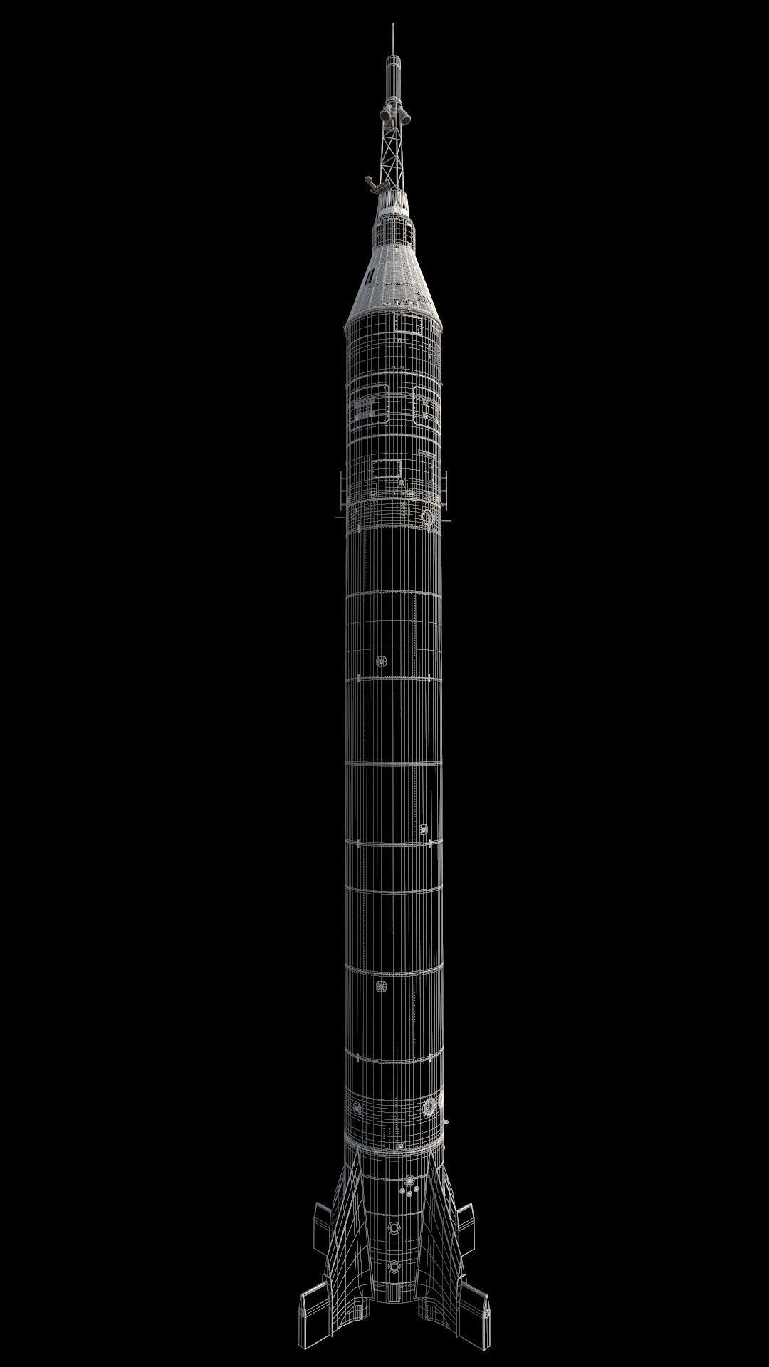 High quality 3d model Mercury-Redstone rocket 3D model | CGTrader