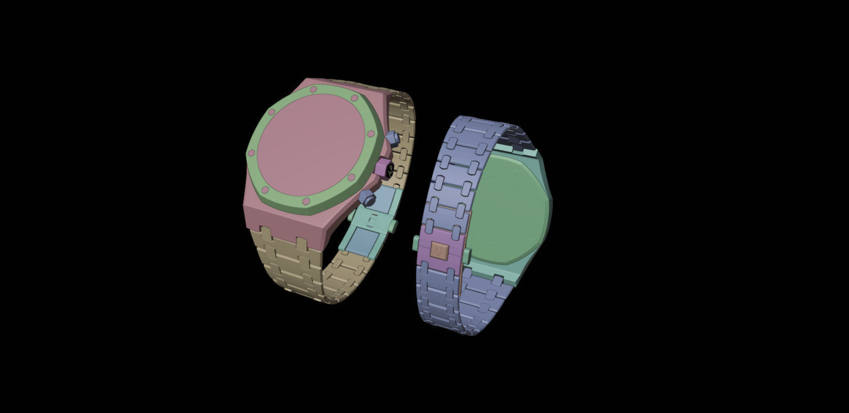 Audemars Piguet Royal Oak Rose Gold Watch 3D model | CGTrader