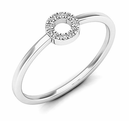 AV 312 Diamond circle ring for woman 3D model 3D printable | CGTrader