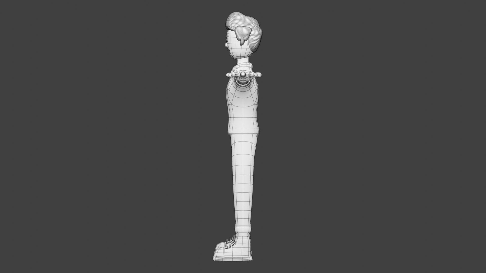 Man Wear Short Shirt and Sneakers 3D Cartoon Character Style 3D model ...