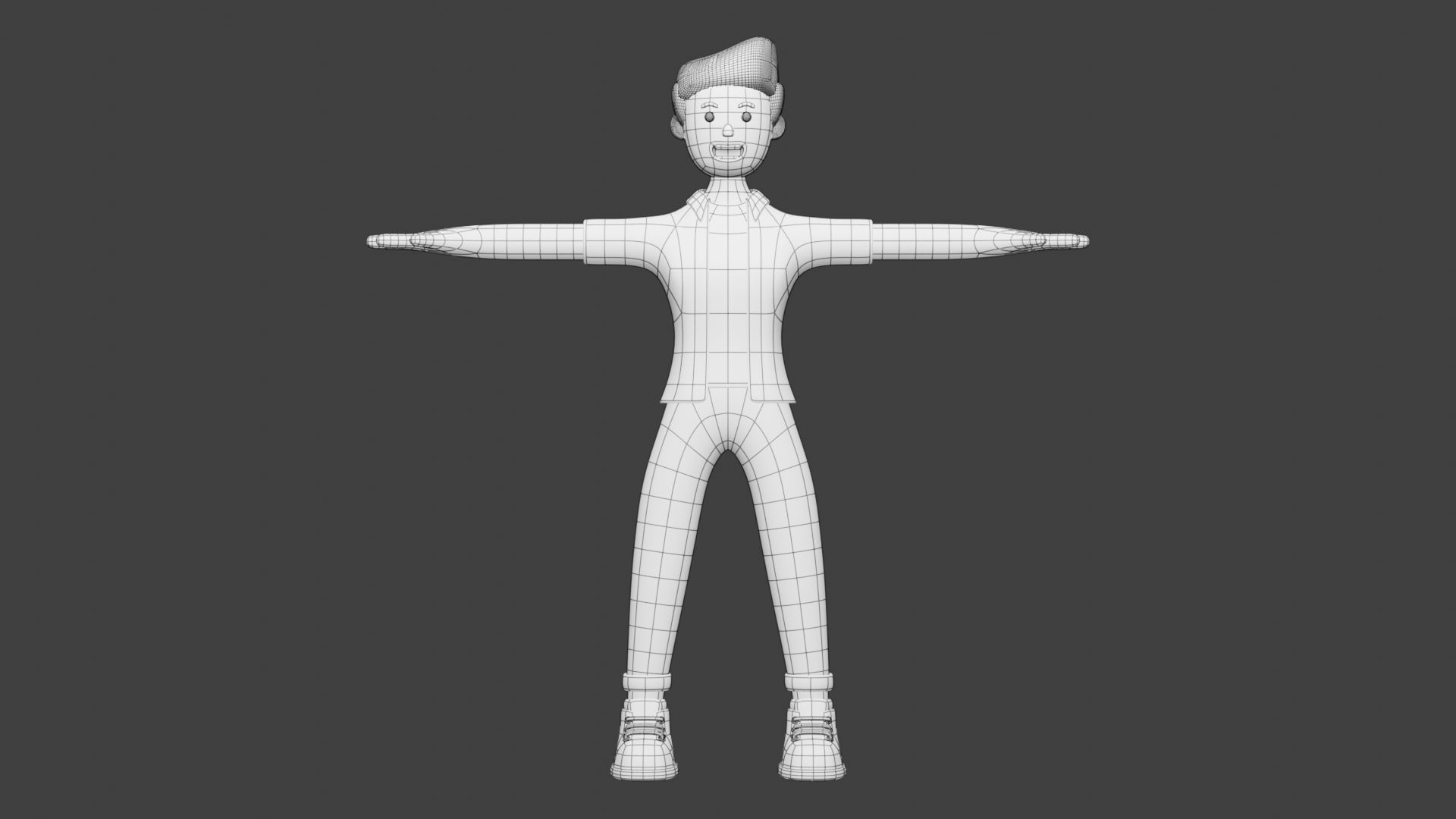 Man Wear Short Shirt and Sneakers 3D Cartoon Character Style 3D model ...