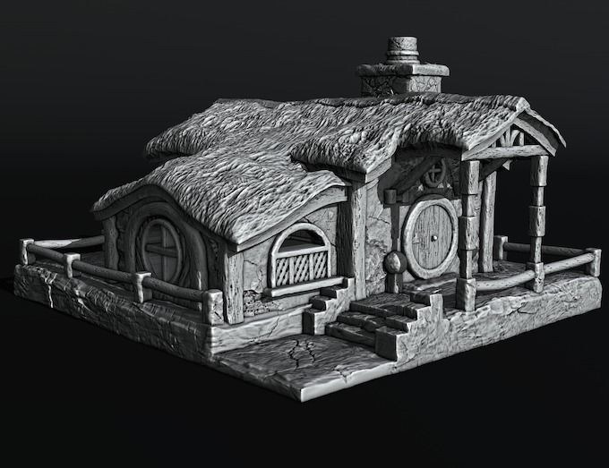 medieval house 3D model 3D printable | CGTrader