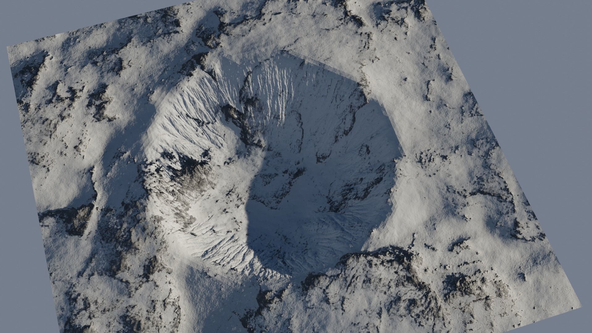 Snow crater free 3D model | CGTrader