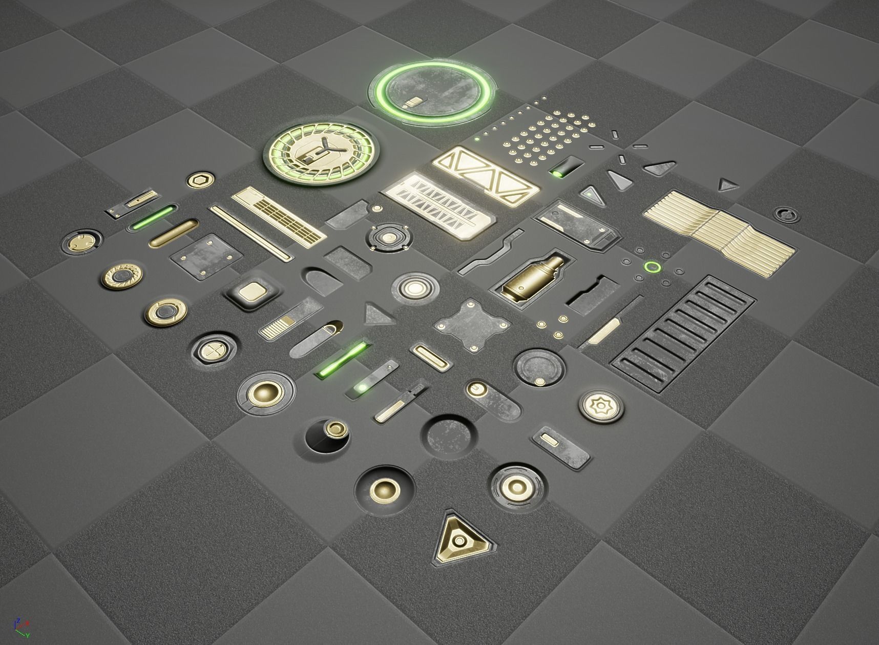 Sci fi Trimsheets 5 Packs Texture | CGTrader