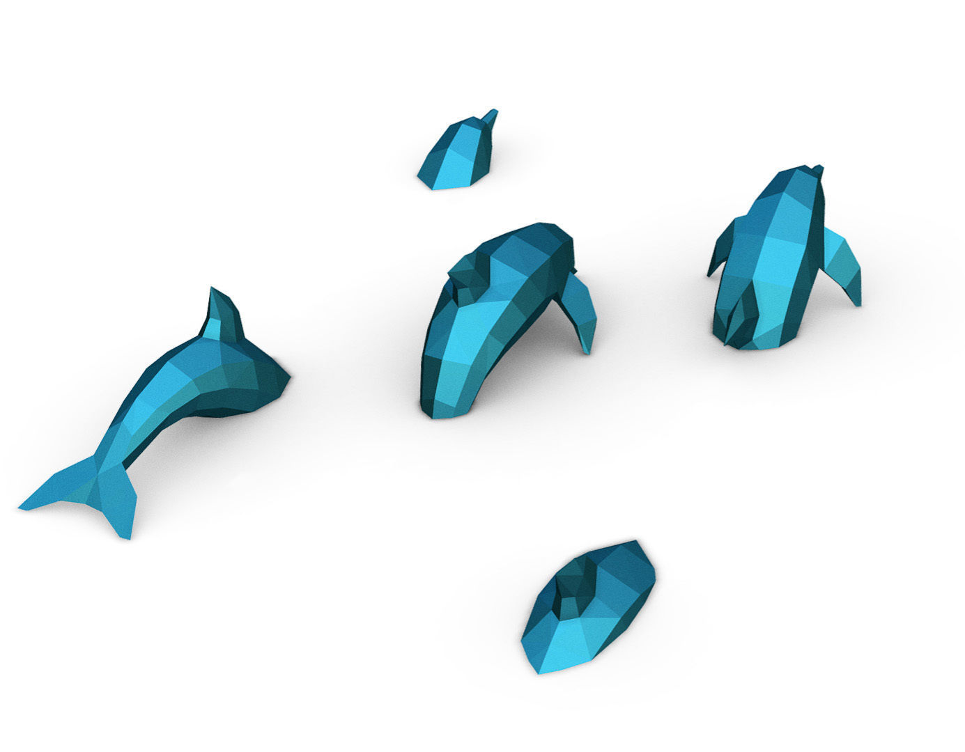 dolphins 3D model 3D printable | CGTrader