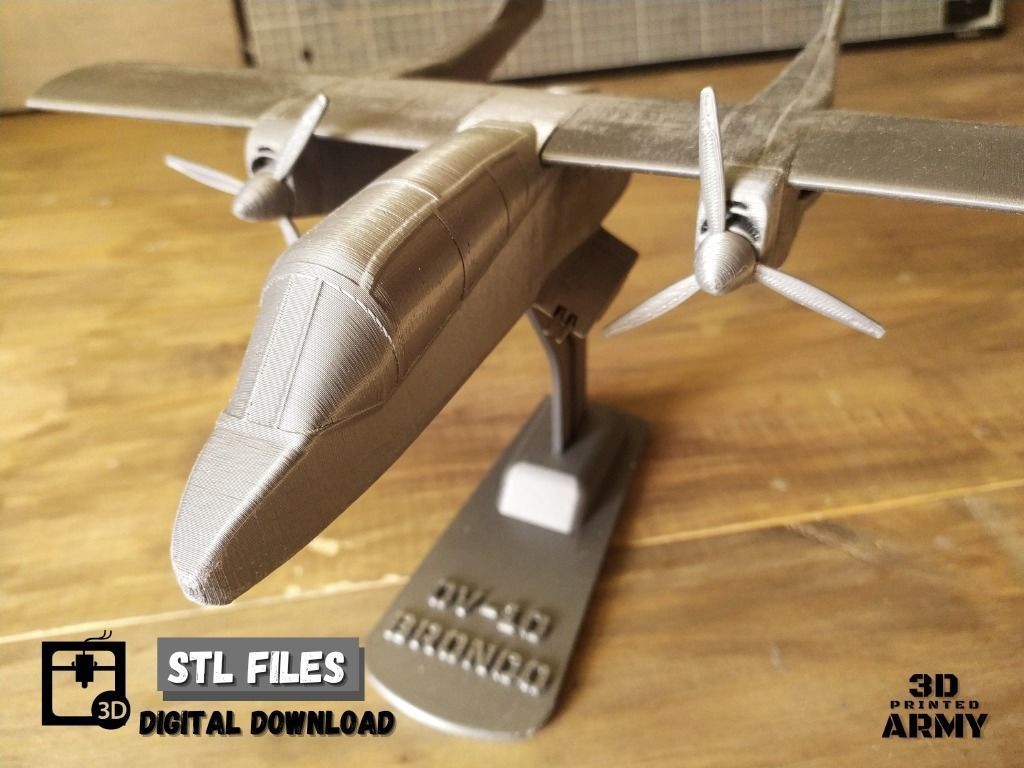 OV-10 Bronco -3D printed scalemodel - 1-40e scale -STL files 3D model ...
