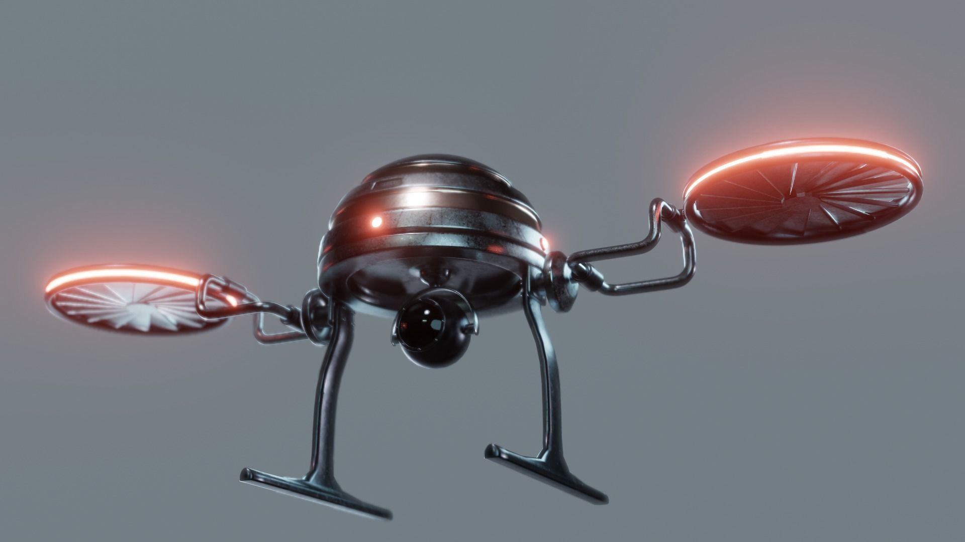3D model Droid Drone VR / AR / low-poly | CGTrader