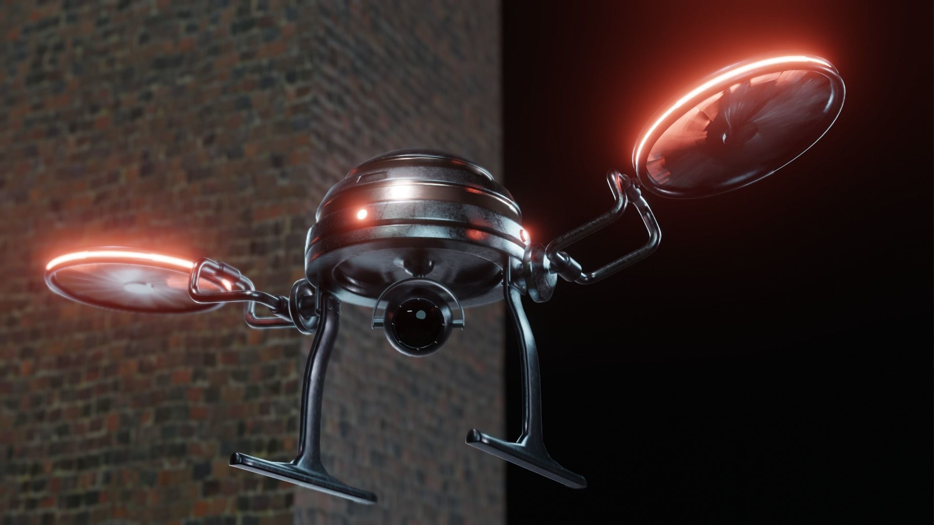 3D model Droid Drone VR / AR / low-poly | CGTrader