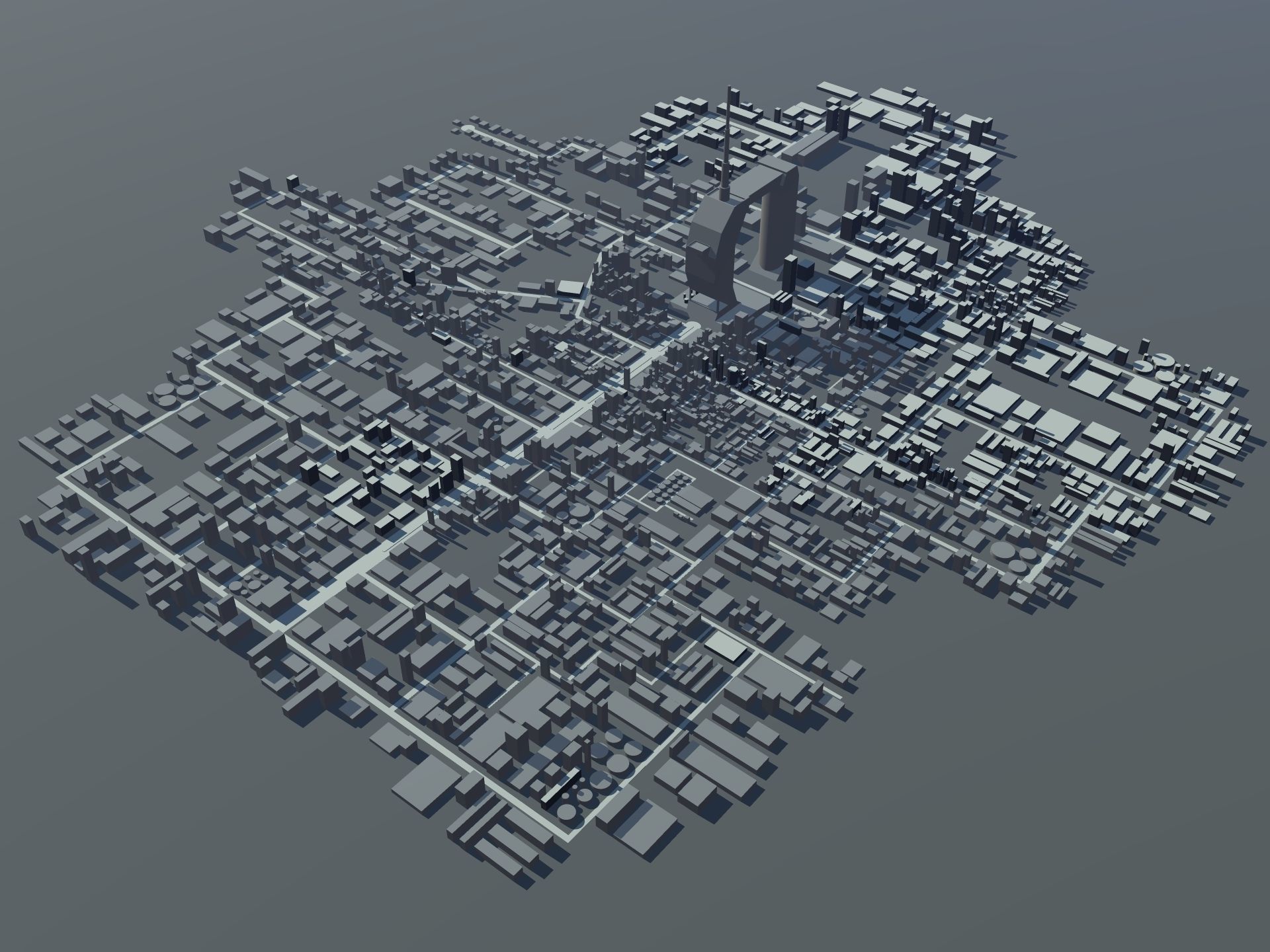 A Simple City free 3D model | CGTrader