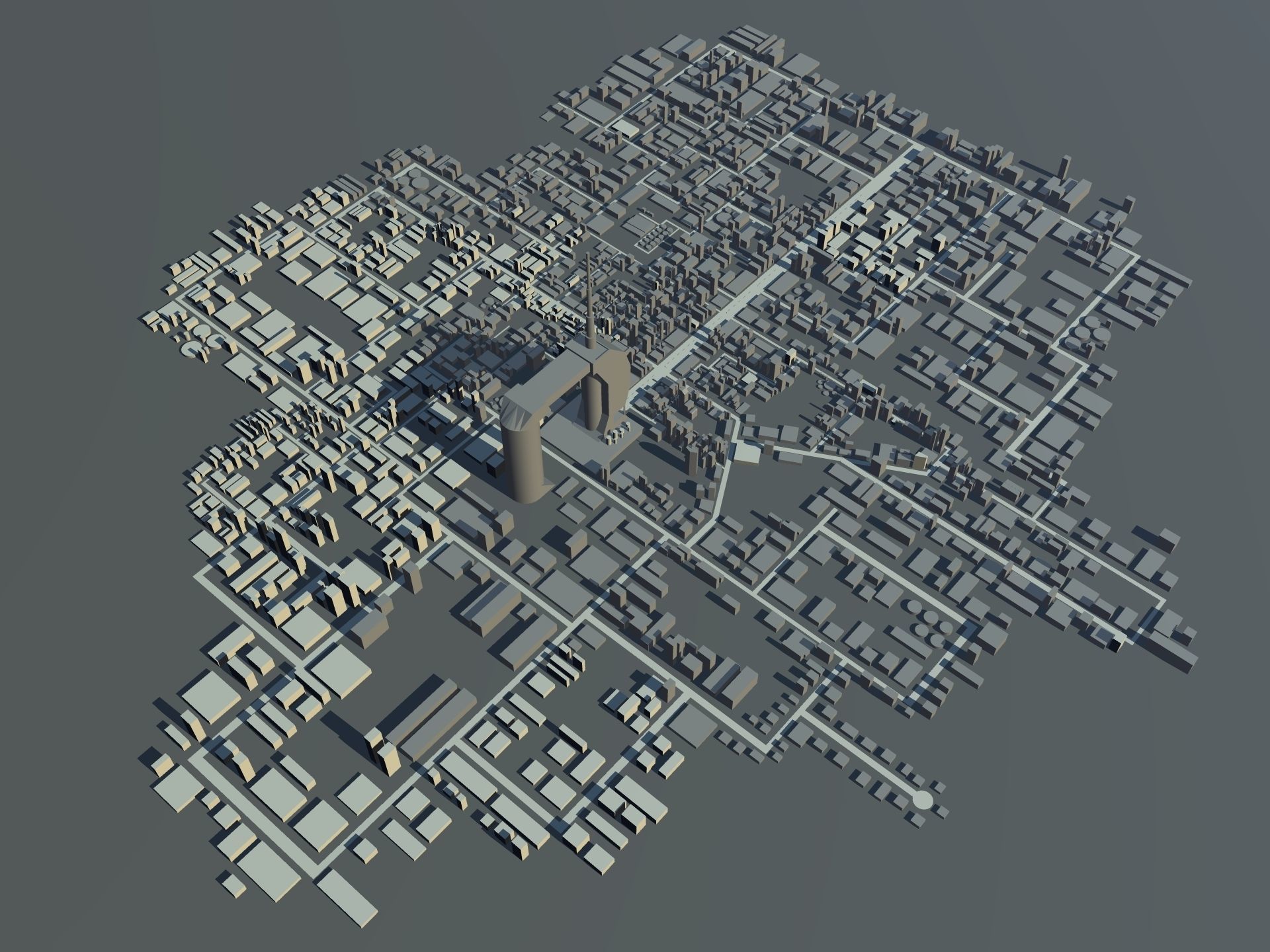 A Simple City free 3D model | CGTrader