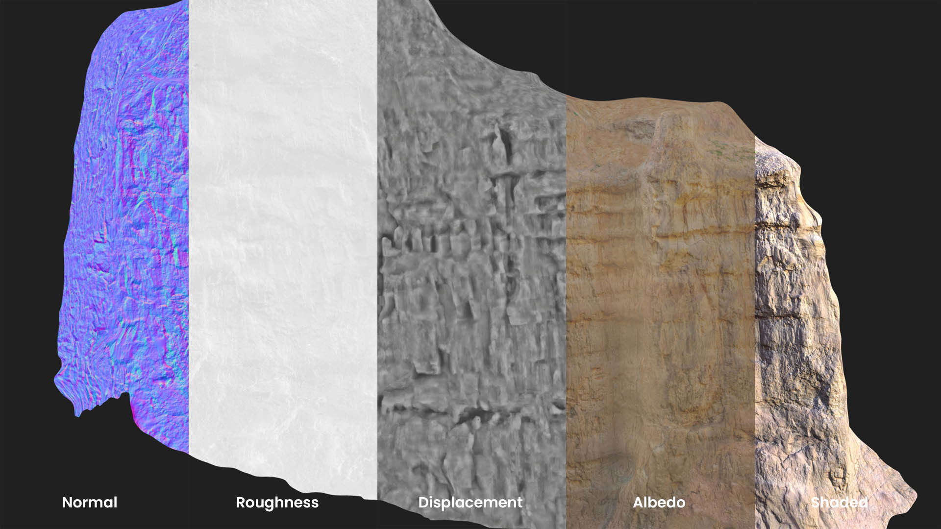 3D model Desert Cliffs Rock Scan Collection VR / AR / low-poly | CGTrader