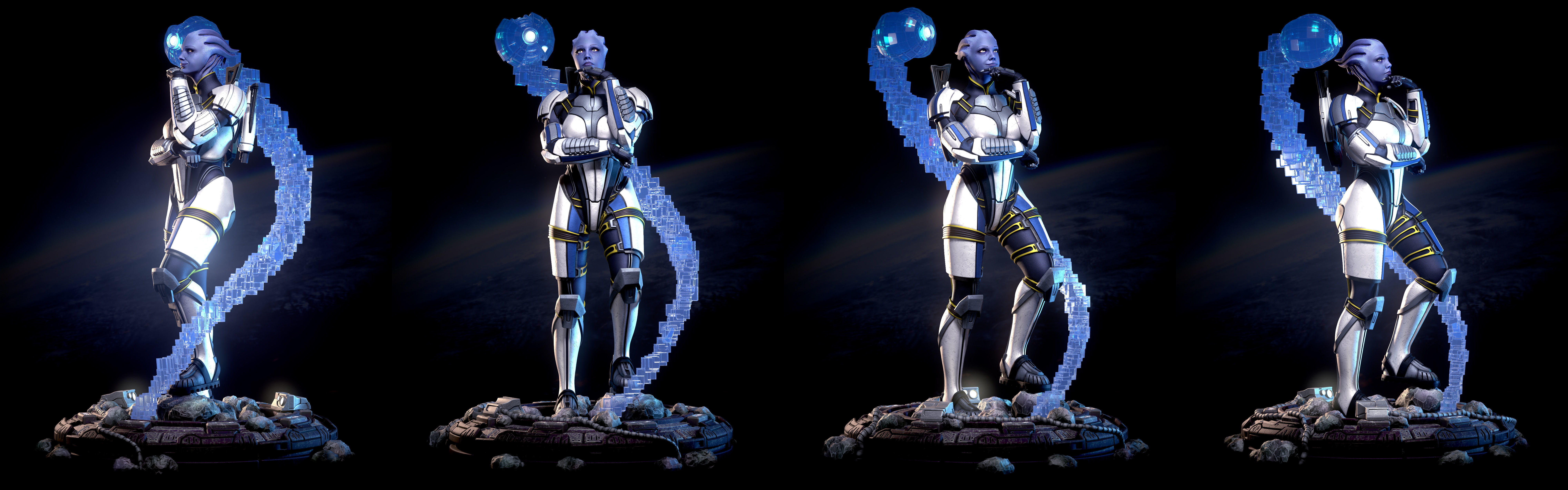 Mass Effect Fanart Liara Tsoni 3d Print Model Pose 2 3d Model 3d Printable Cgtrader