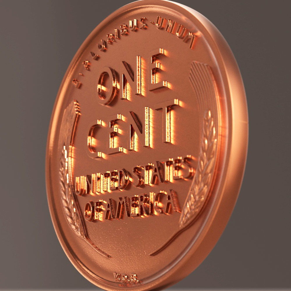 Lincoln Penny 2023 3D model | CGTrader