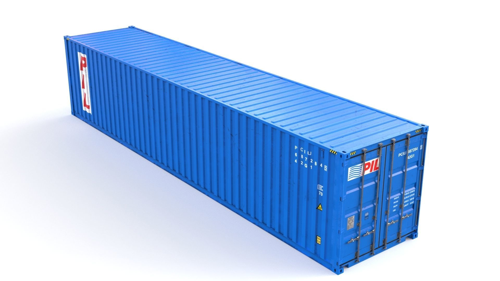 40 feet PIL standard shipping container 3D model | CGTrader