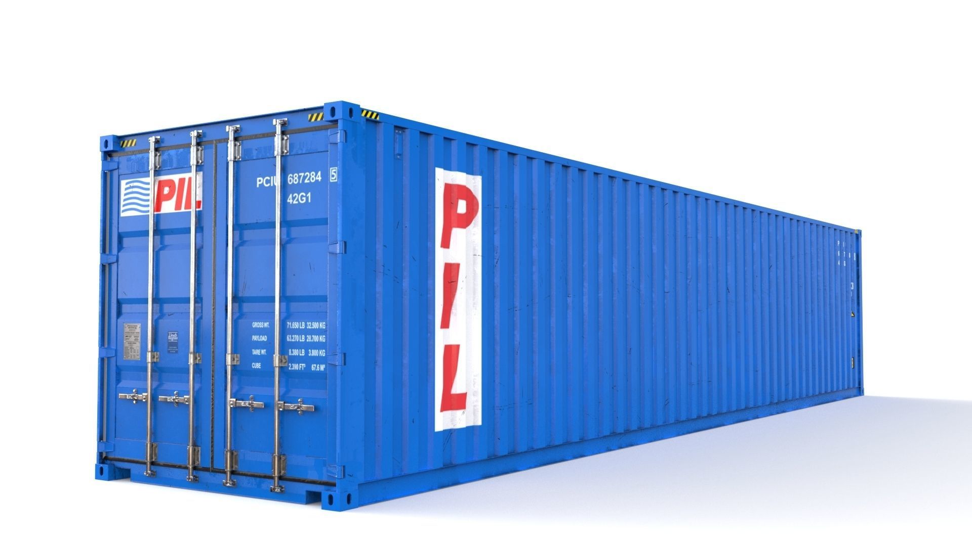 40 feet PIL standard shipping container 3D model | CGTrader