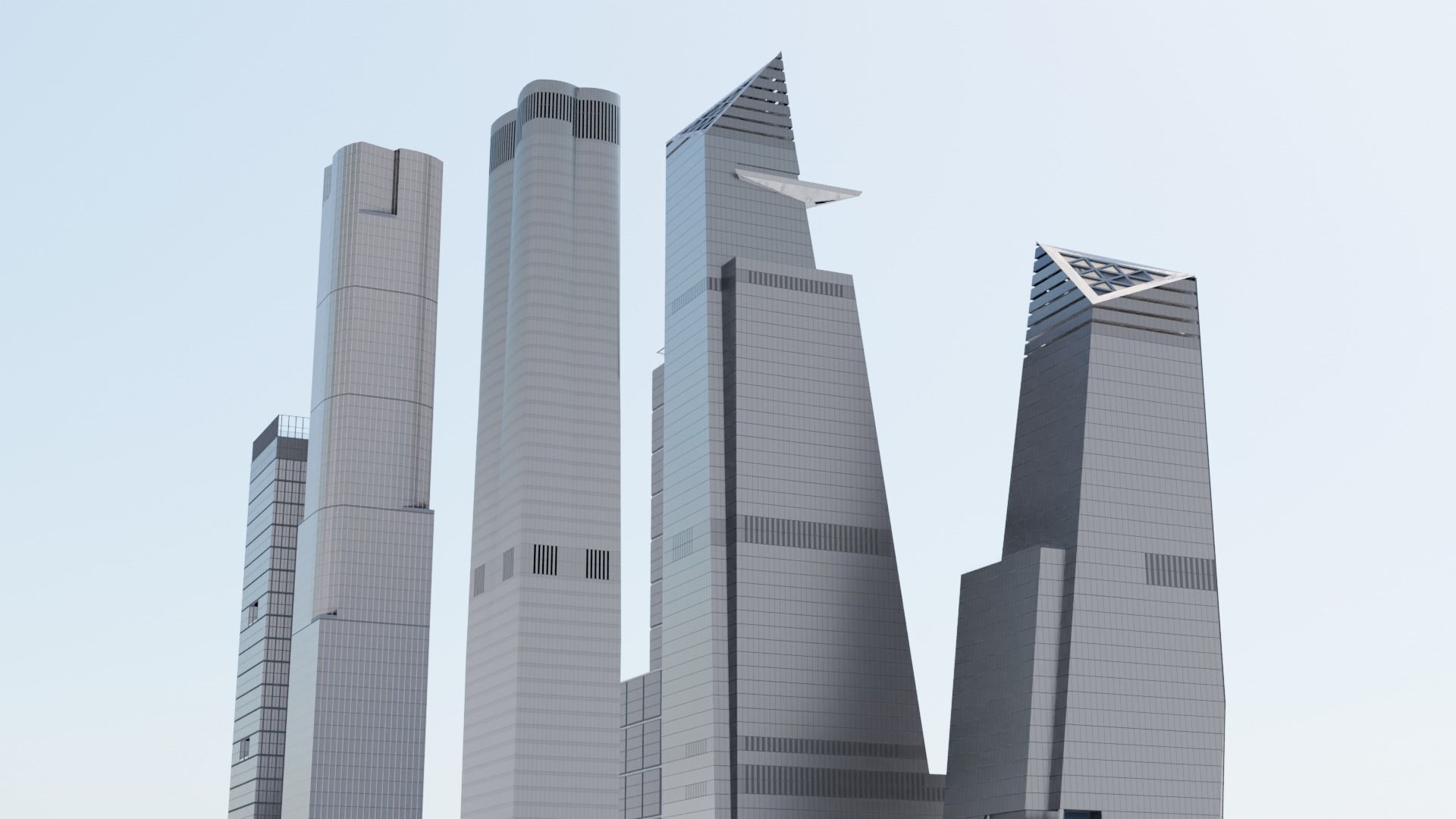3D model 15 Hudson Yards Building VR / AR / low-poly | CGTrader
