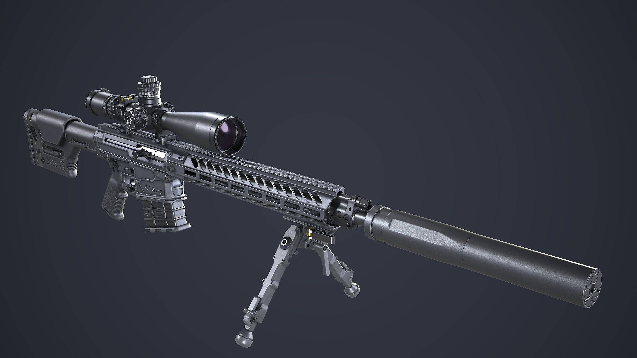 3D model Sniper Rifle OMEN 300 WIN MAG VR / AR / low-poly | CGTrader