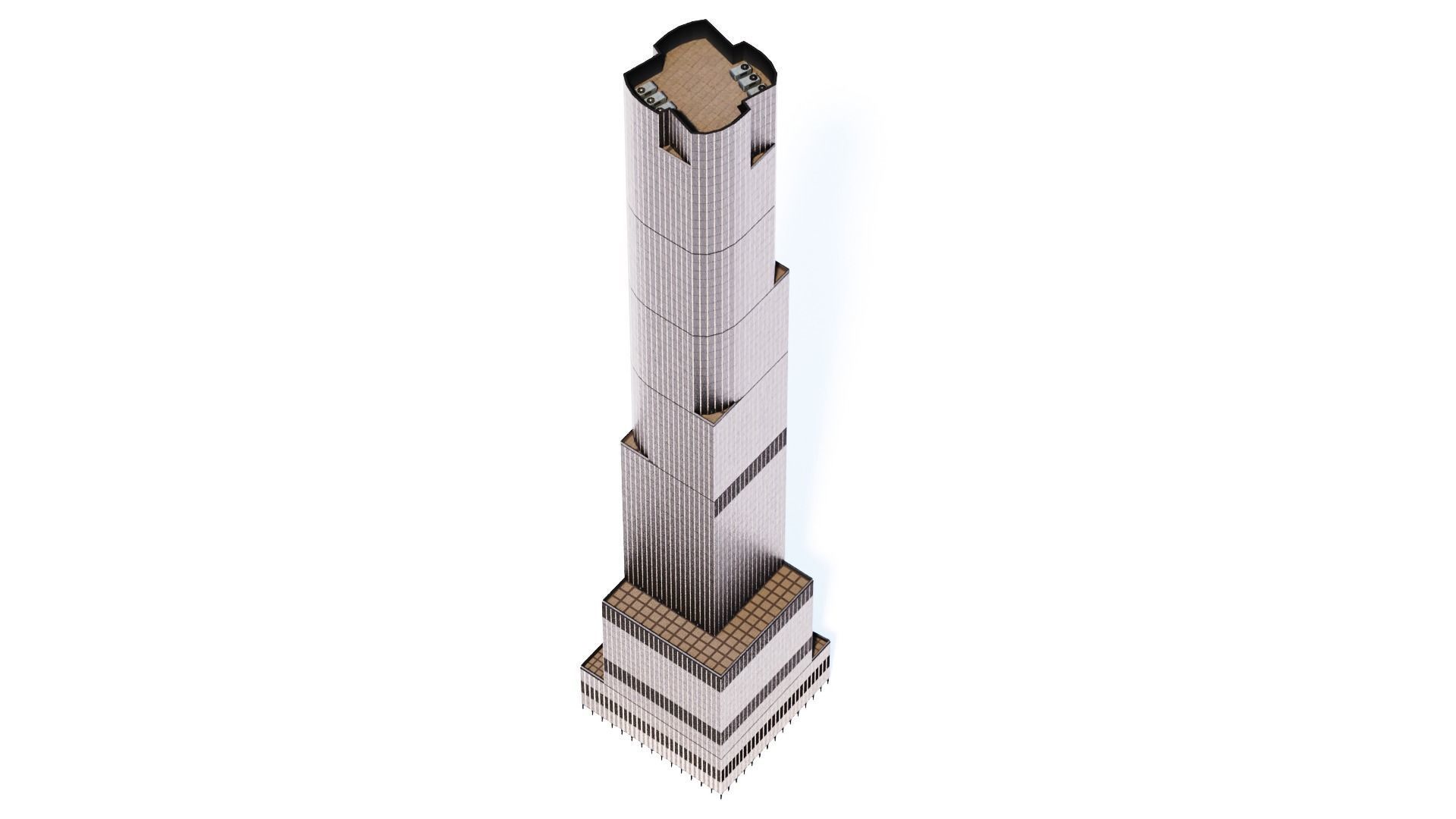 3D model 35 Hudson Yards Building VR / AR / low-poly | CGTrader