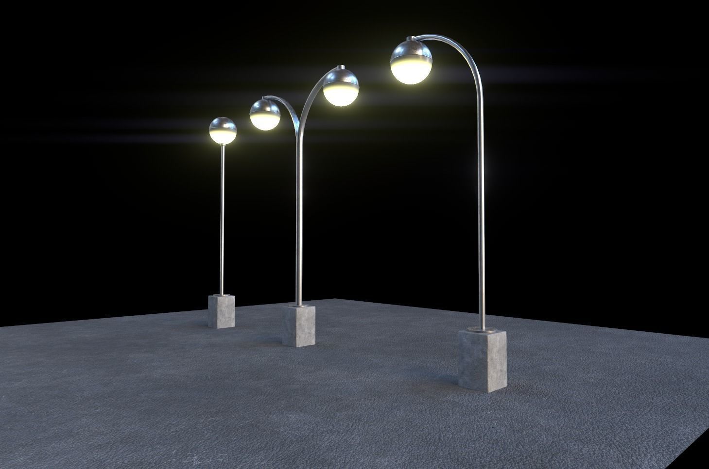 3D model Light Poles VR / AR / low-poly | CGTrader