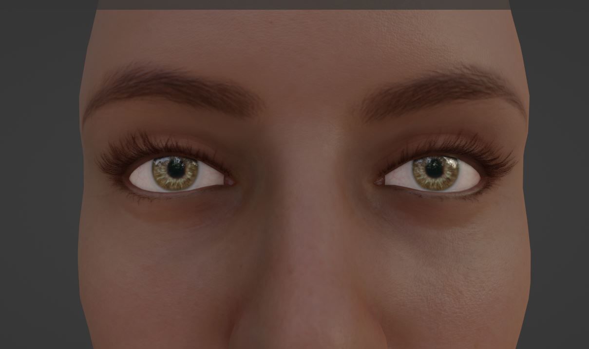 3D model Low Poly Realistic female full body character VR / AR / low ...