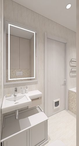 Simple bathroom free 3D model | CGTrader