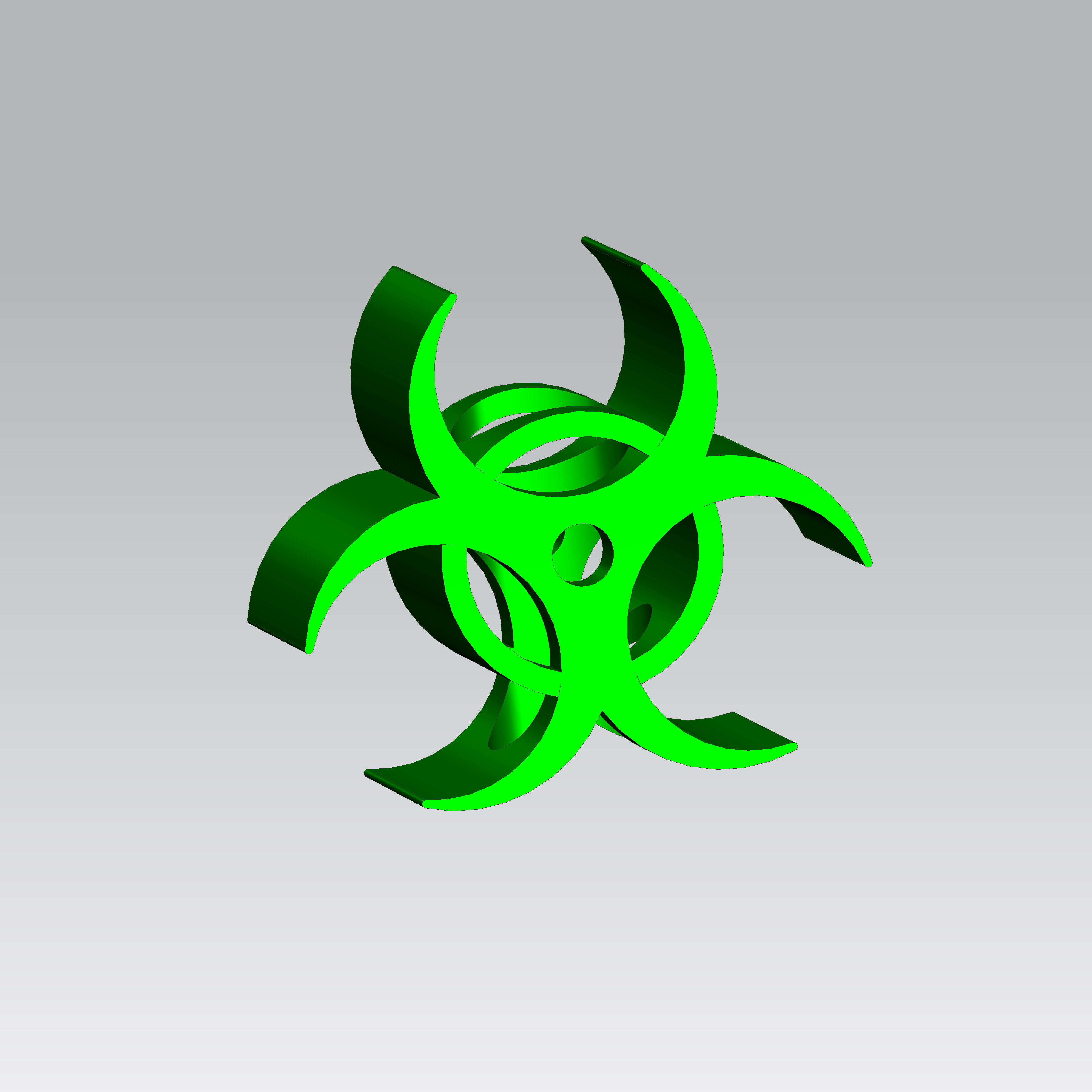Biohazard sign symbol straw topper 3d print file tropical mold 3D model ...