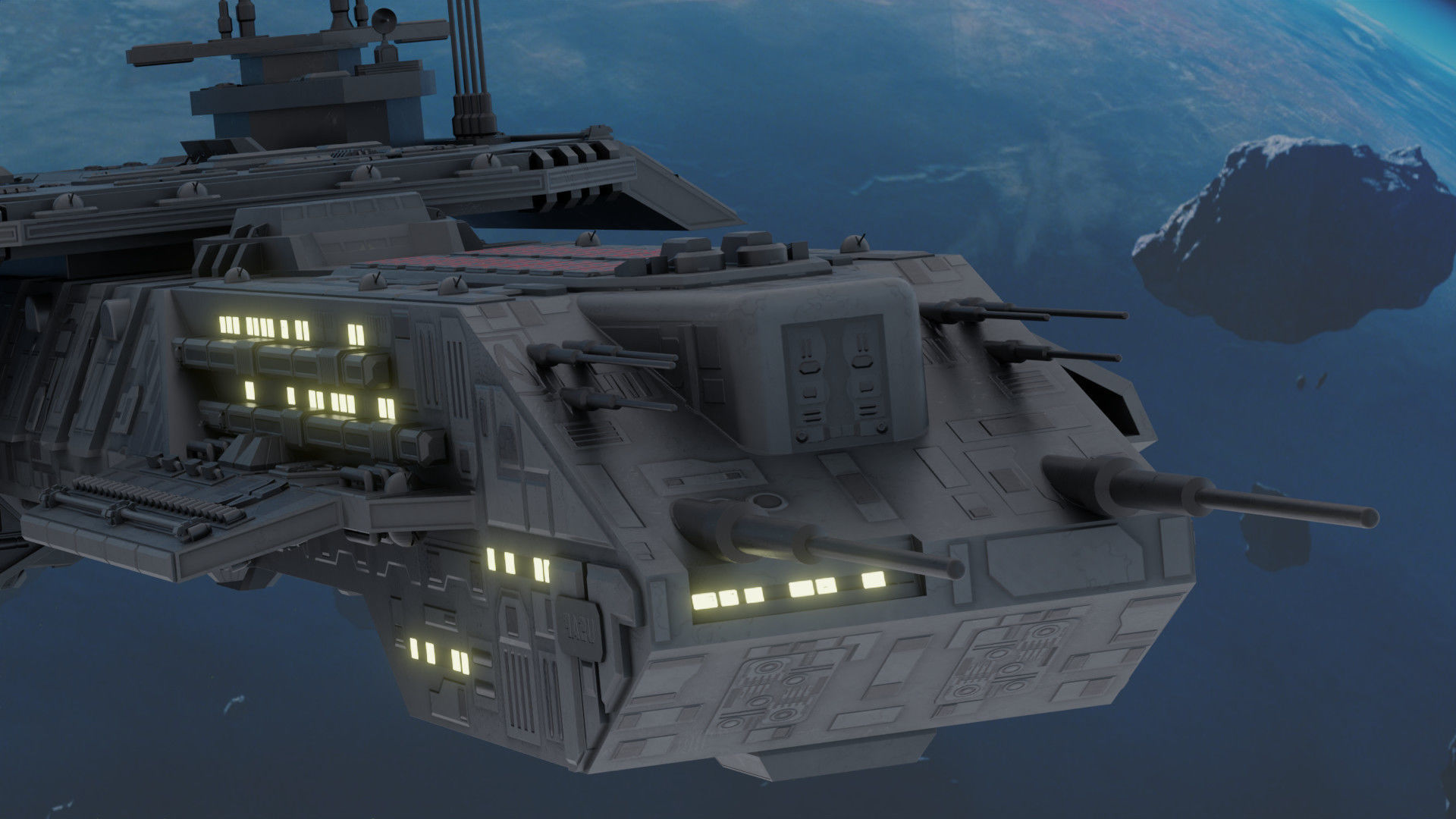 Scifi Ship Daedalus 3D model | CGTrader