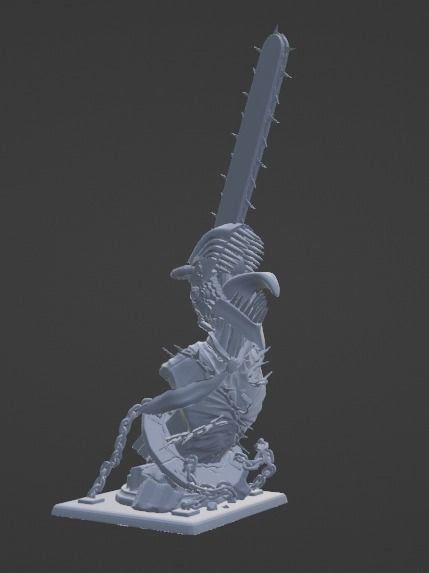 Chainsaw-Man 3D Print Bust Model 3D model 3D printable | CGTrader