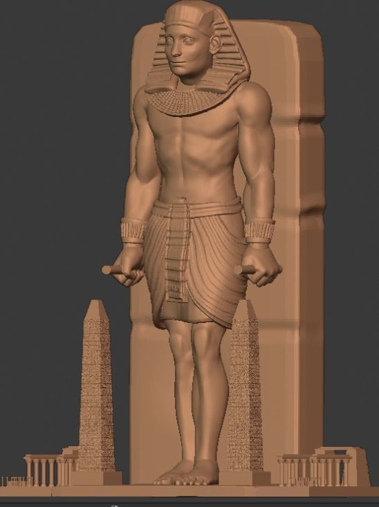 Pharaoh Ramses III statue 3D print model 3D model 3D printable | CGTrader