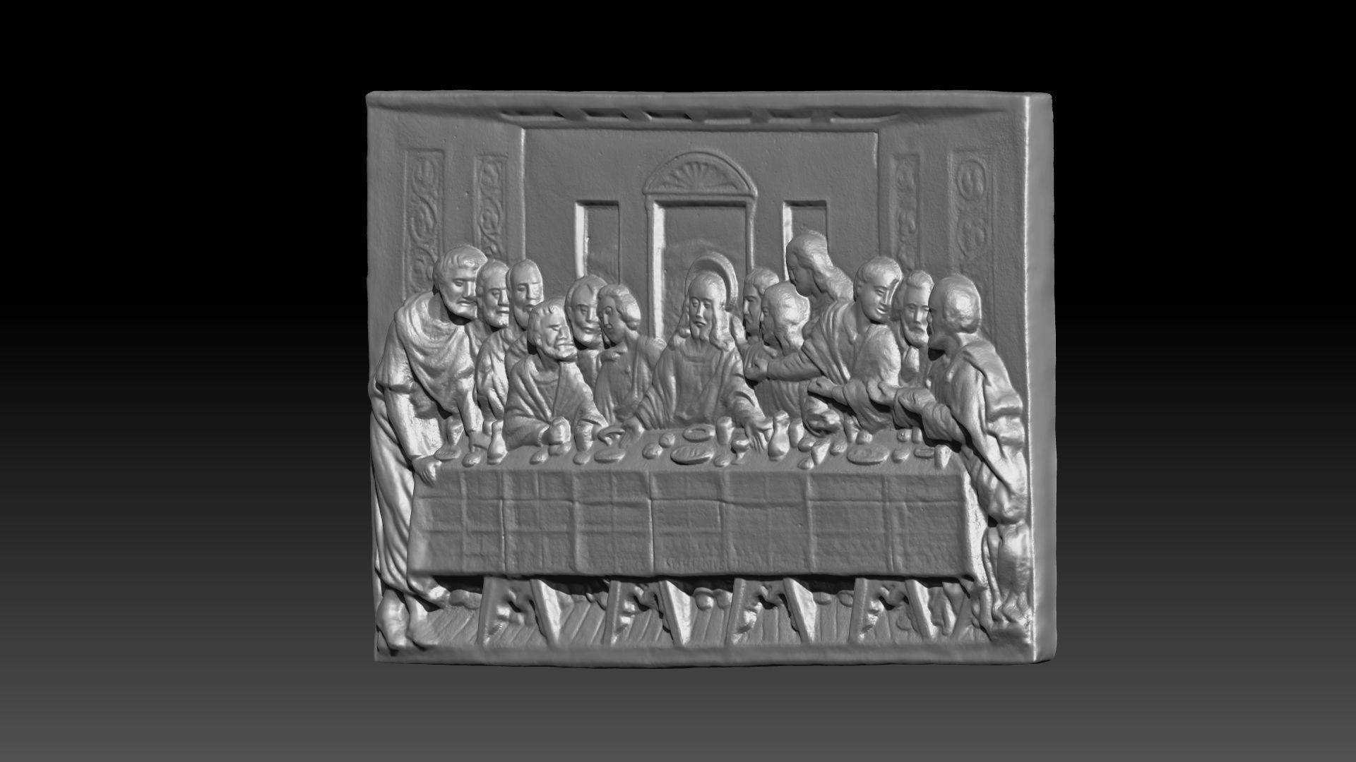 Last Supper Bas Relief 3d Model 3d Printable Cgtrader