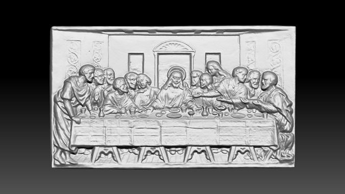 Last Supper Bas Relief 3d Model 3d Printable Cgtrader