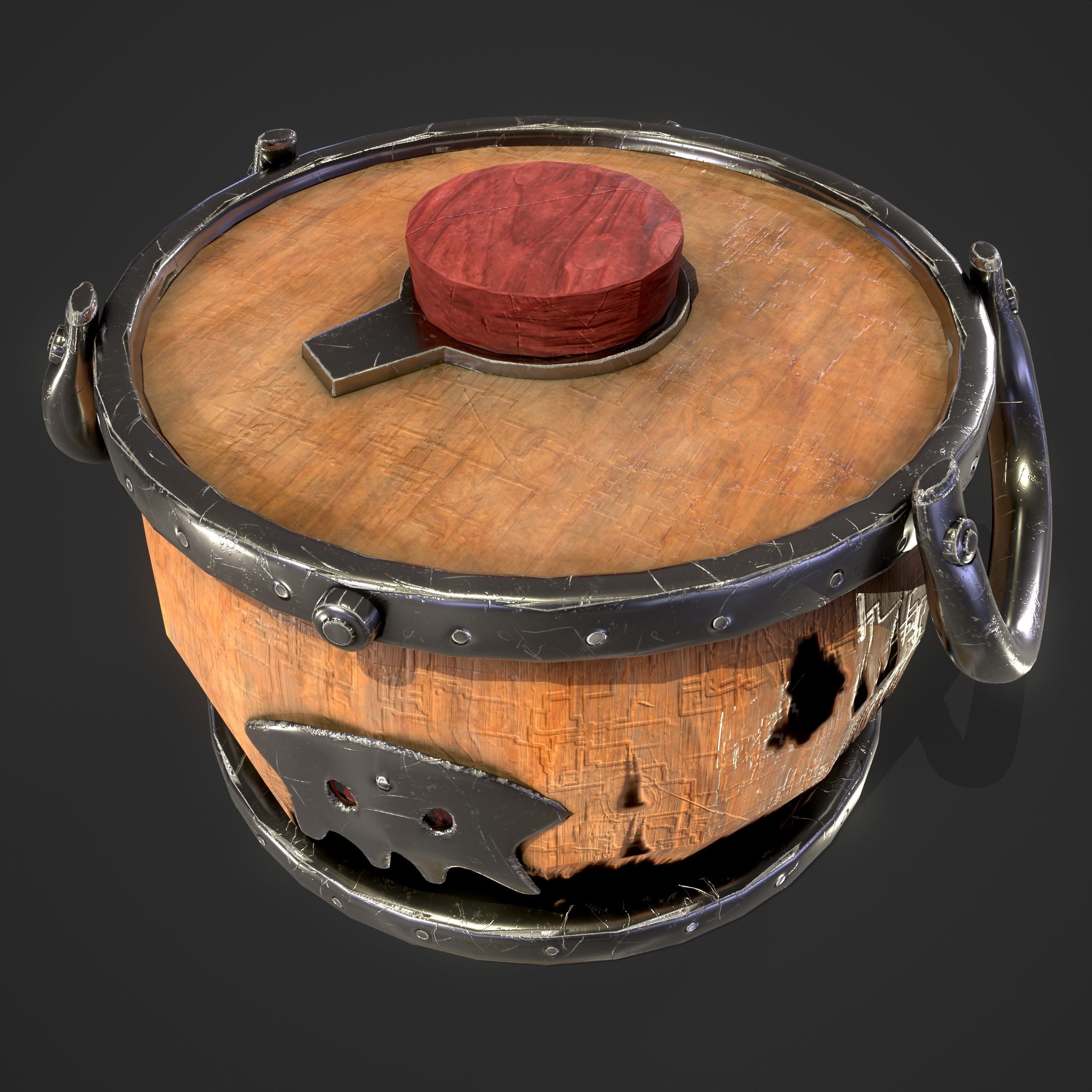 3D model Burned Pot Model with PBR texturing VR / AR / low-poly | CGTrader