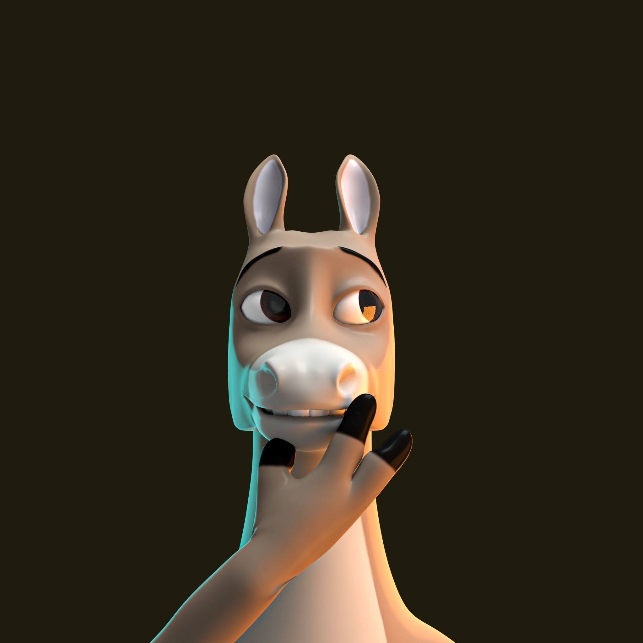 3D model Stylized Male Donkey Rigged VR / AR / low-poly | CGTrader