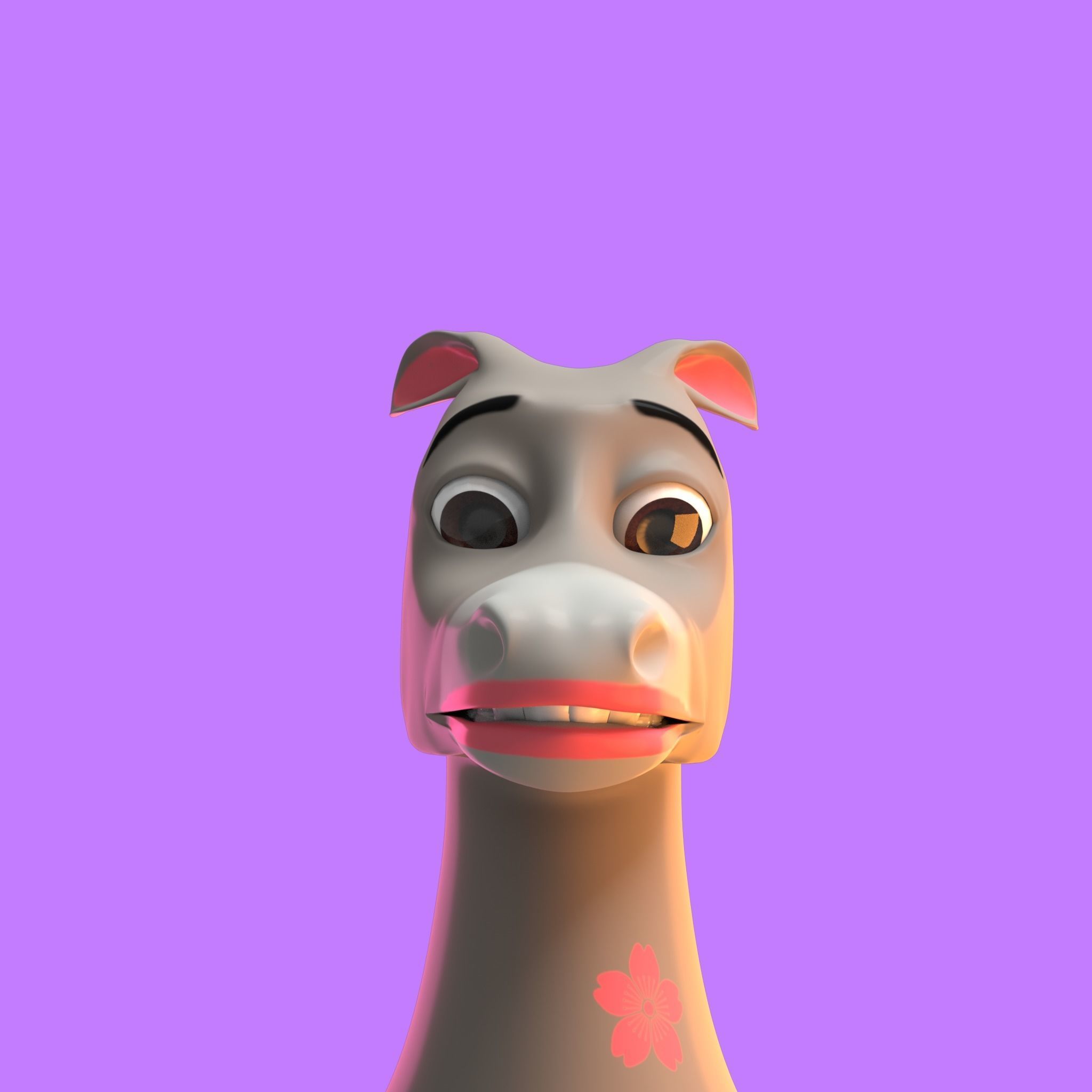 3D model Stylized Female Donkey Rigged VR / AR / low-poly | CGTrader