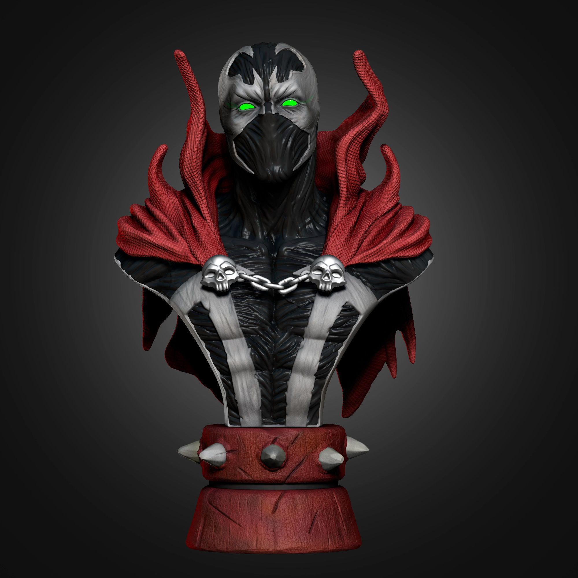 SPAWN BUST 3D model 3D printable | CGTrader