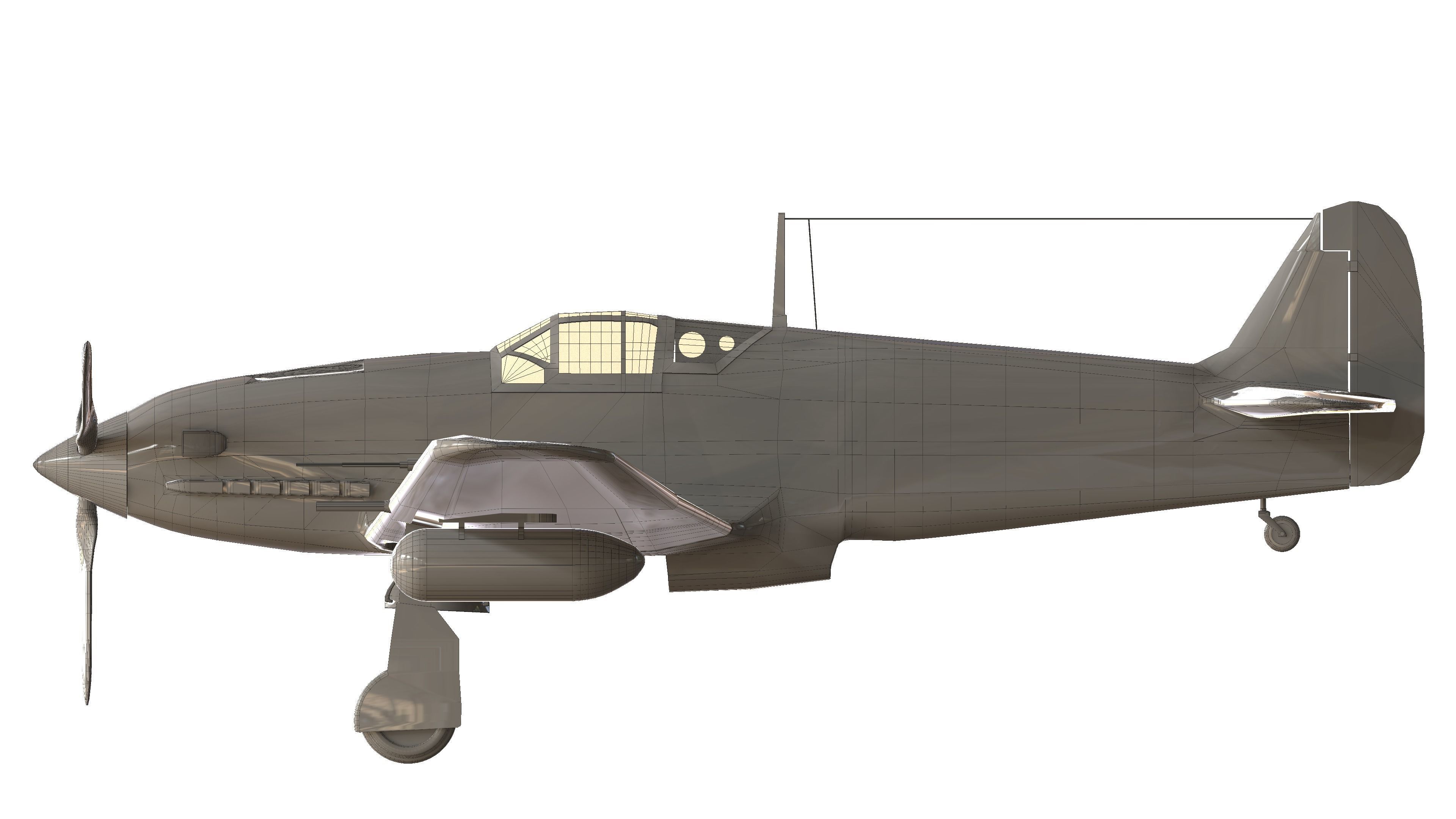 3D model Kawasaki Ki 61 Hien WW2 Plane VR / AR / low-poly | CGTrader