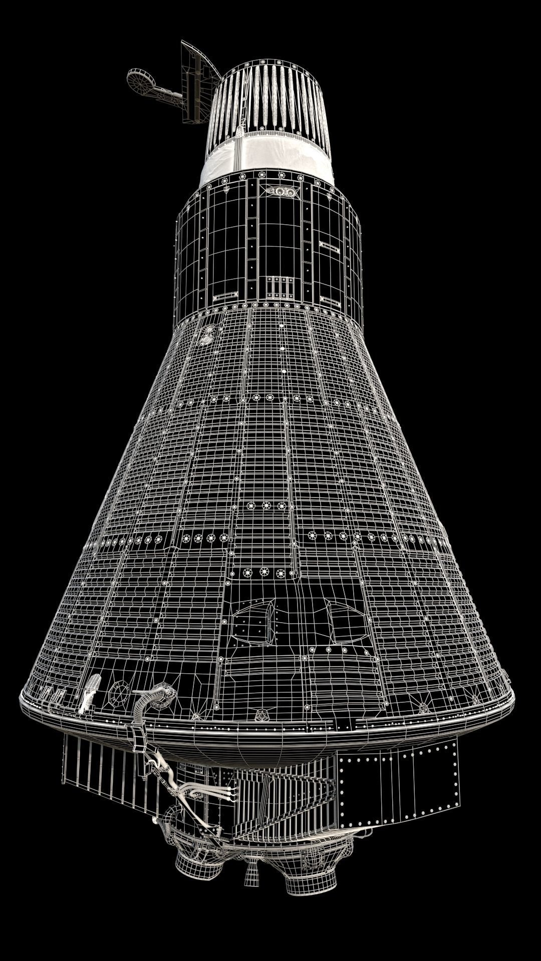 High quality 3D model Mercury Freedom7 capsule 3D model | CGTrader