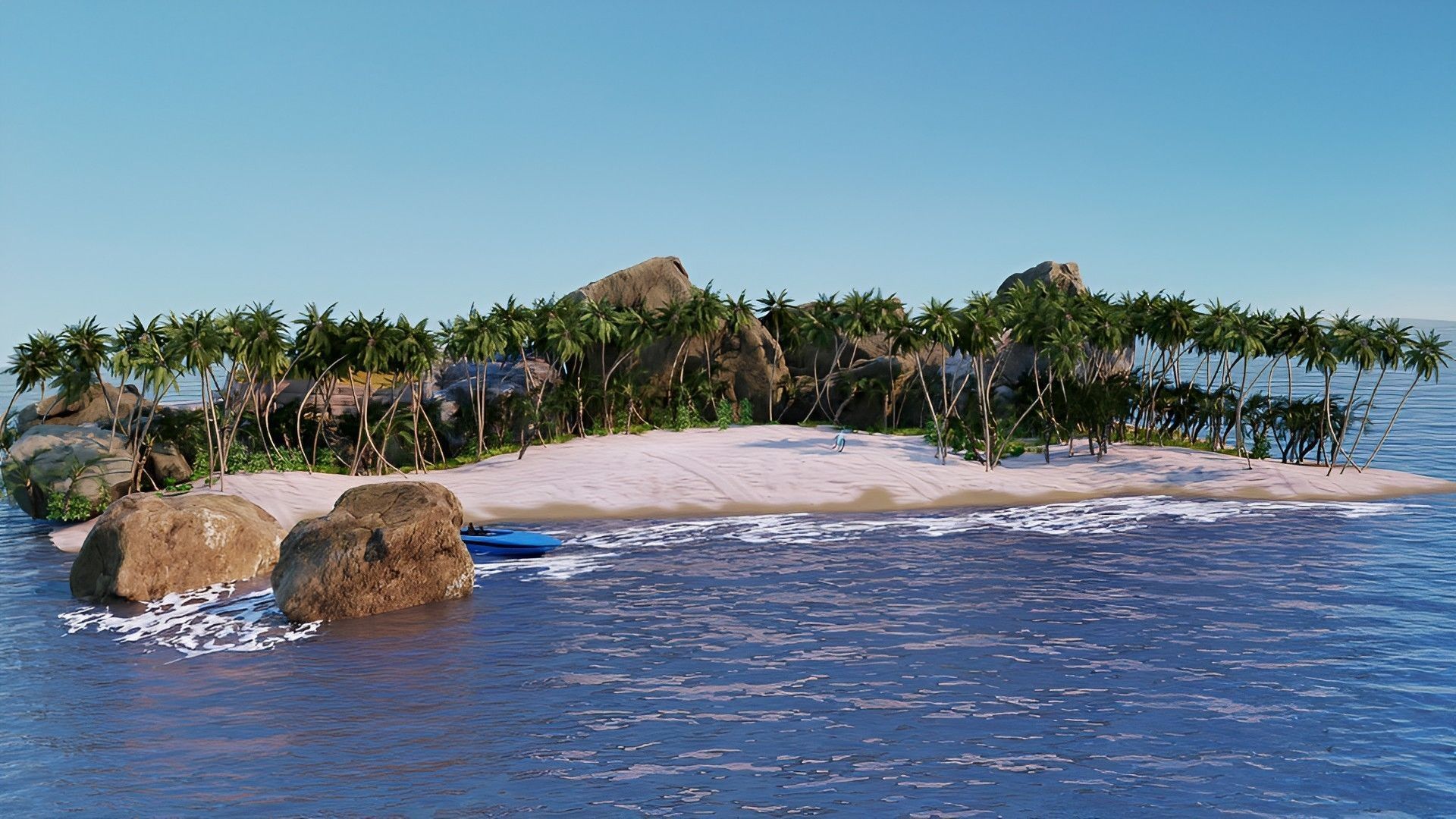 Beach Island With realistic textures 3D model | CGTrader