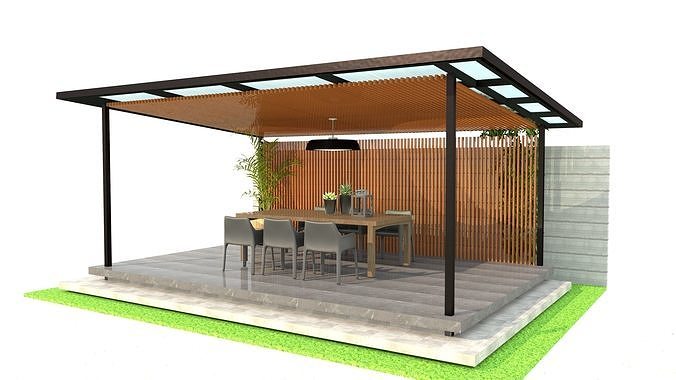 Terrace garden 3D model | CGTrader