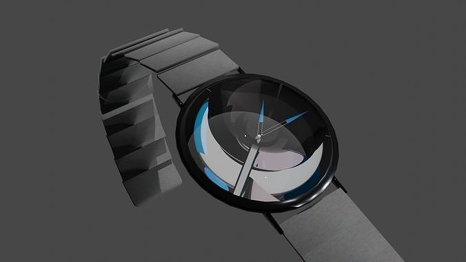 BDV Crescent Moon Limited Edition Watch free 3D model rigged | CGTrader