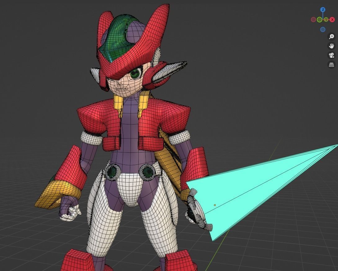 ZX Model - Megaman ZX 3D model rigged | CGTrader