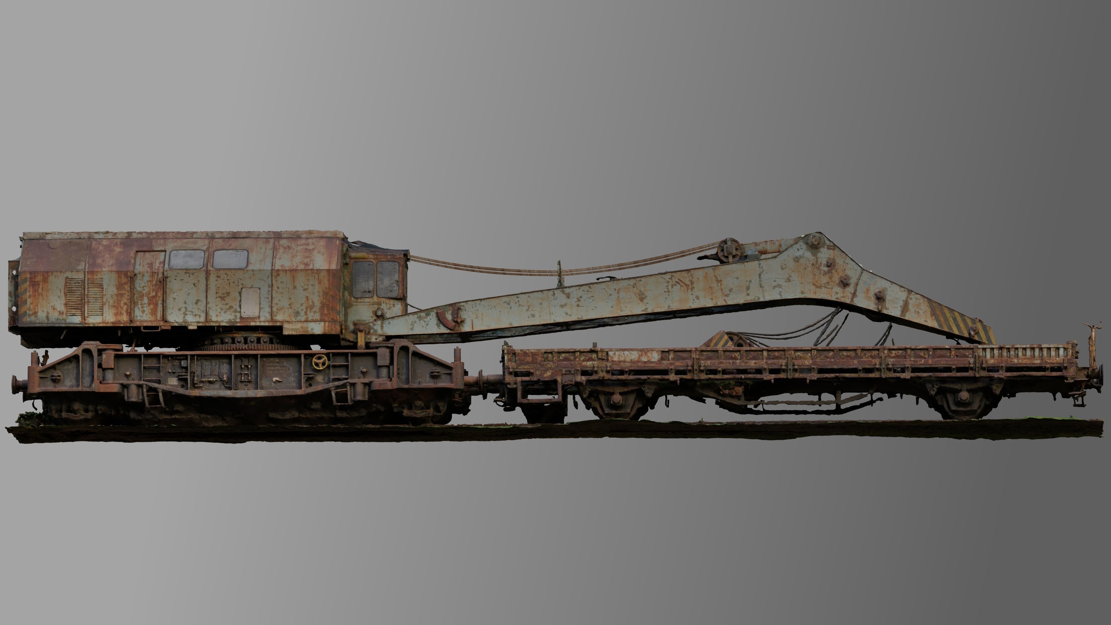 Rusty Railroad Crane 3D model | CGTrader