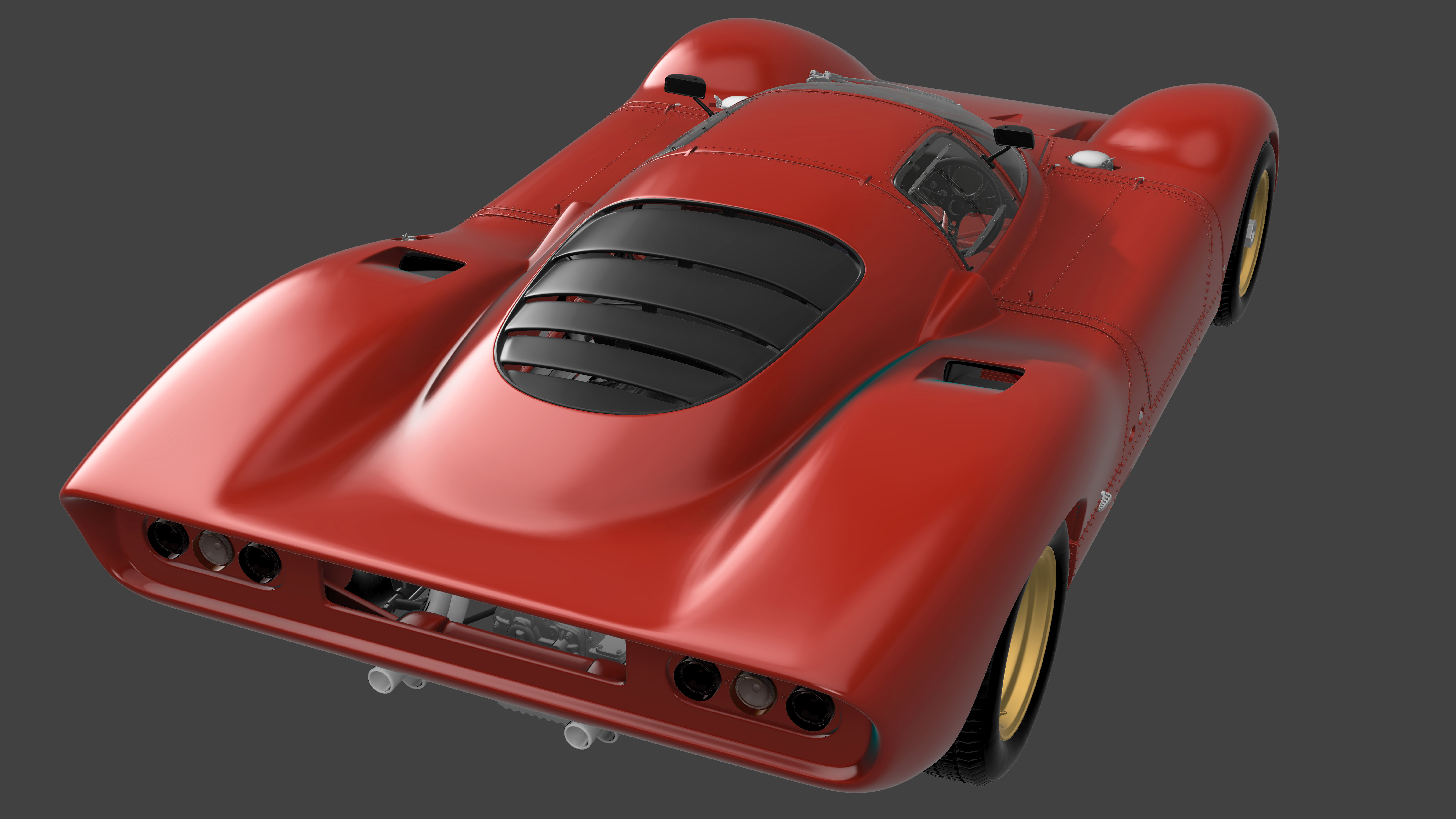 Ferrari 312P Berlinetta Modern - Car Kit 3D model 3D printable | CGTrader