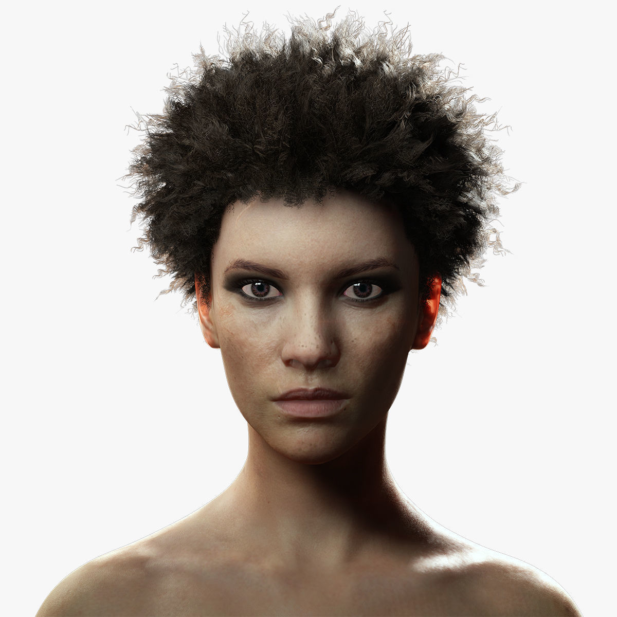 3D model Realistic African Woman afro VR / AR / low-poly | CGTrader