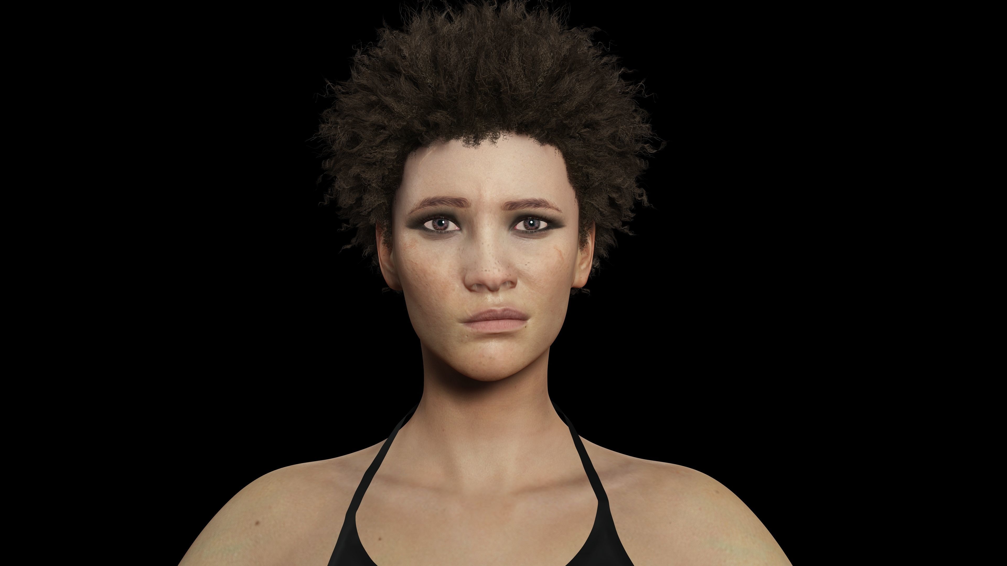 3D model Realistic African Woman afro VR / AR / low-poly | CGTrader